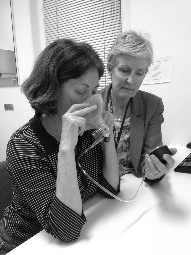 Mask PEP with manometer - Bronchiectasis