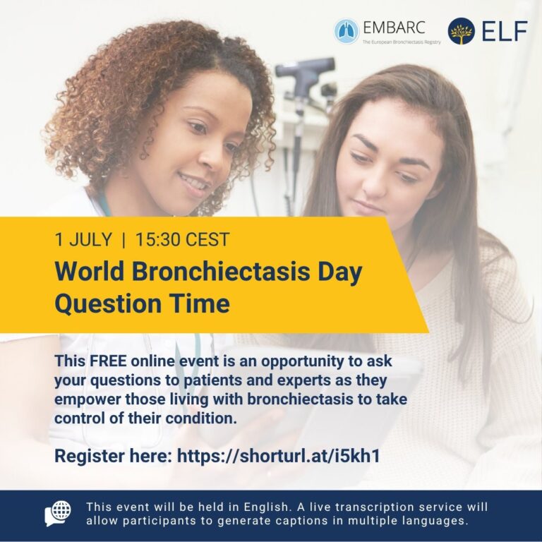 World Bronchiectasis Day - July 1st 2025 - Bronchiectasis